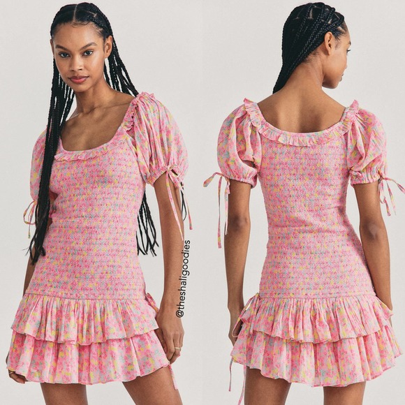 LoveShackFancy | Dresses | Loveshackfancy Violet Dress Pink Floral ...